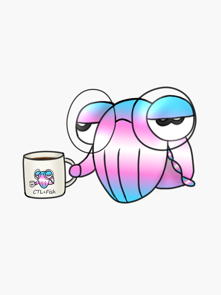 "Transgender Pride Chibi Cuttlefish" Sticker for Sale by CTLFish ...