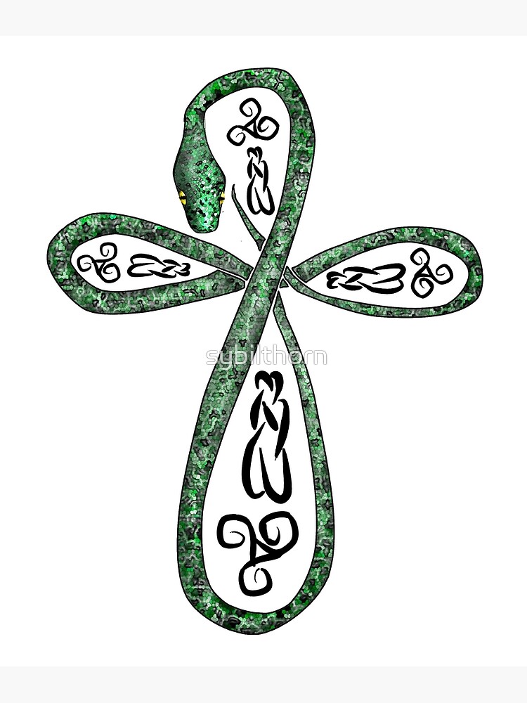 "Celtic Cross Snake " Poster by sybilthorn | Redbubble