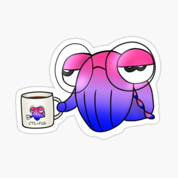 "Bisexual Pride Chibi Cuttlefish" Sticker for Sale by CTLFish | Redbubble