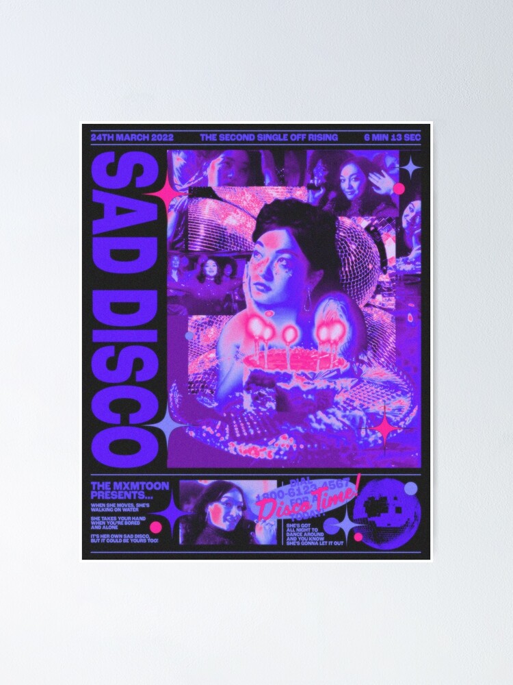 "Sad Disco - mxmtoon" Poster by phrawgcraft | Redbubble