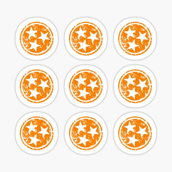 "Distressed Orange Tennessee TriStar" Sticker for Sale by JoBella ...