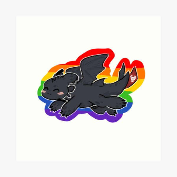 "PRIDE Toothless How To Train Your Dragon" Art Print for Sale by ...