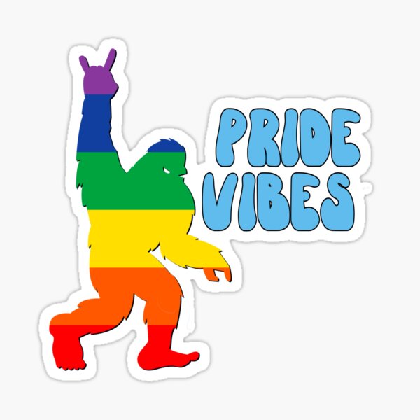 "Pride Vibes - Gay Pride and LBGT Rainbow Flag Themed " Sticker for ...