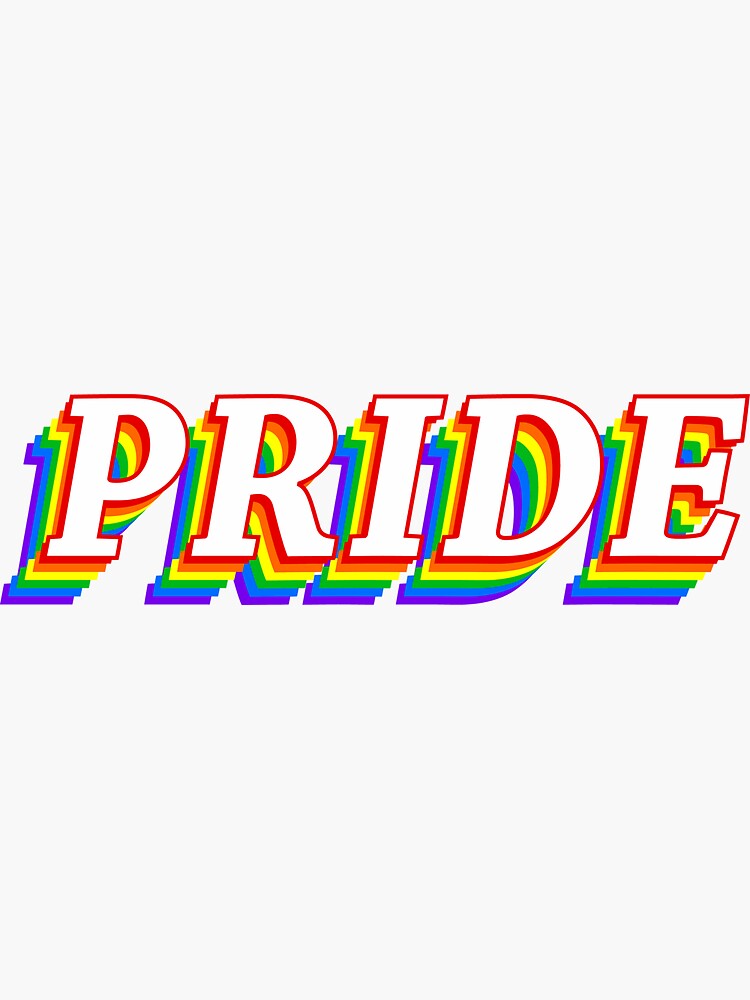 "Retro Pride" Sticker for Sale by DesignsByMZ | Redbubble