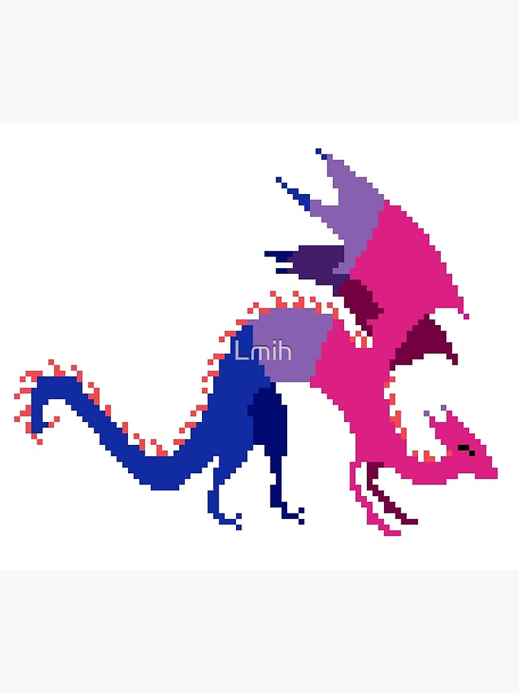 "Bi Pride Pixel Dragon" Poster for Sale by Lmih | Redbubble