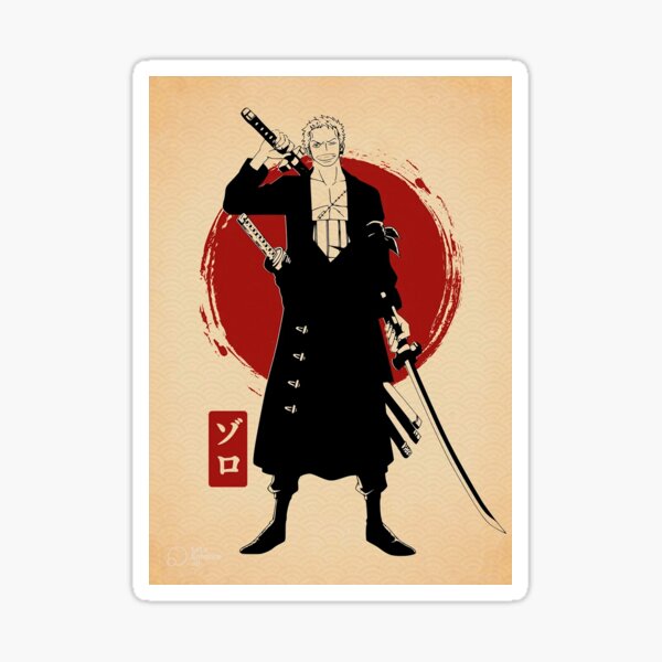 "Roronoa Zoro One Piece" Sticker for Sale by PatelRobles | Redbubble