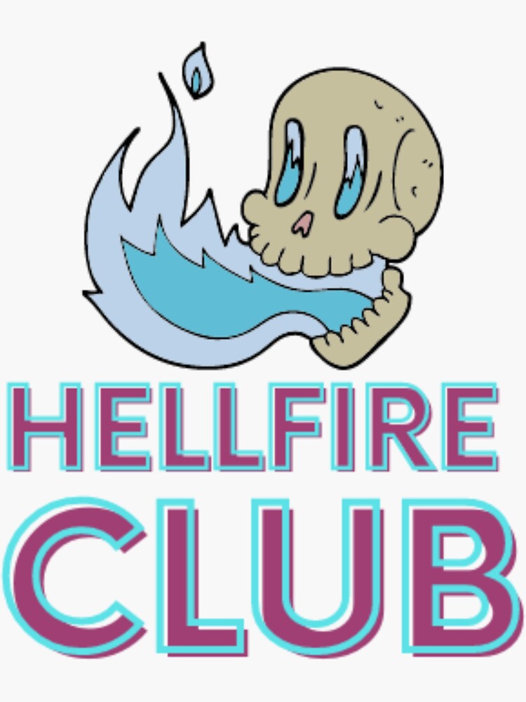 "hellfire club I blue fire" Sticker by anitrydesigns | Redbubble