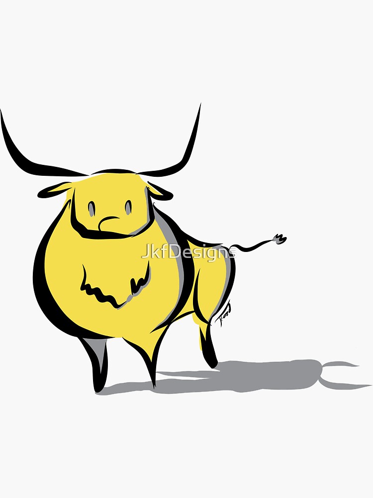 "O is for Ox (2021)" Sticker for Sale by JkfDesigns | Redbubble