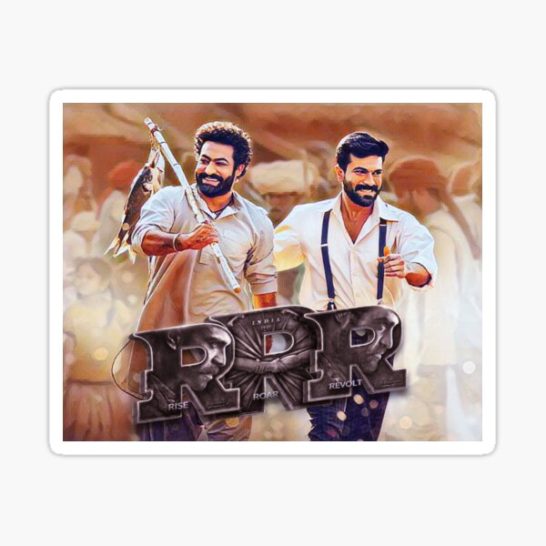 "RRR movie picture" Sticker for Sale by Ourdesigner786 | Redbubble