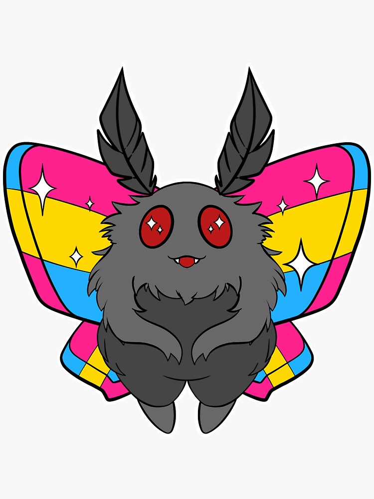 "Pansexual Mothman" Sticker for Sale by SKLXKID | Redbubble