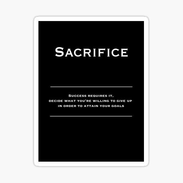 "Sacrifice - Motivational Inspirational Corporate Office Wall Art Black ...