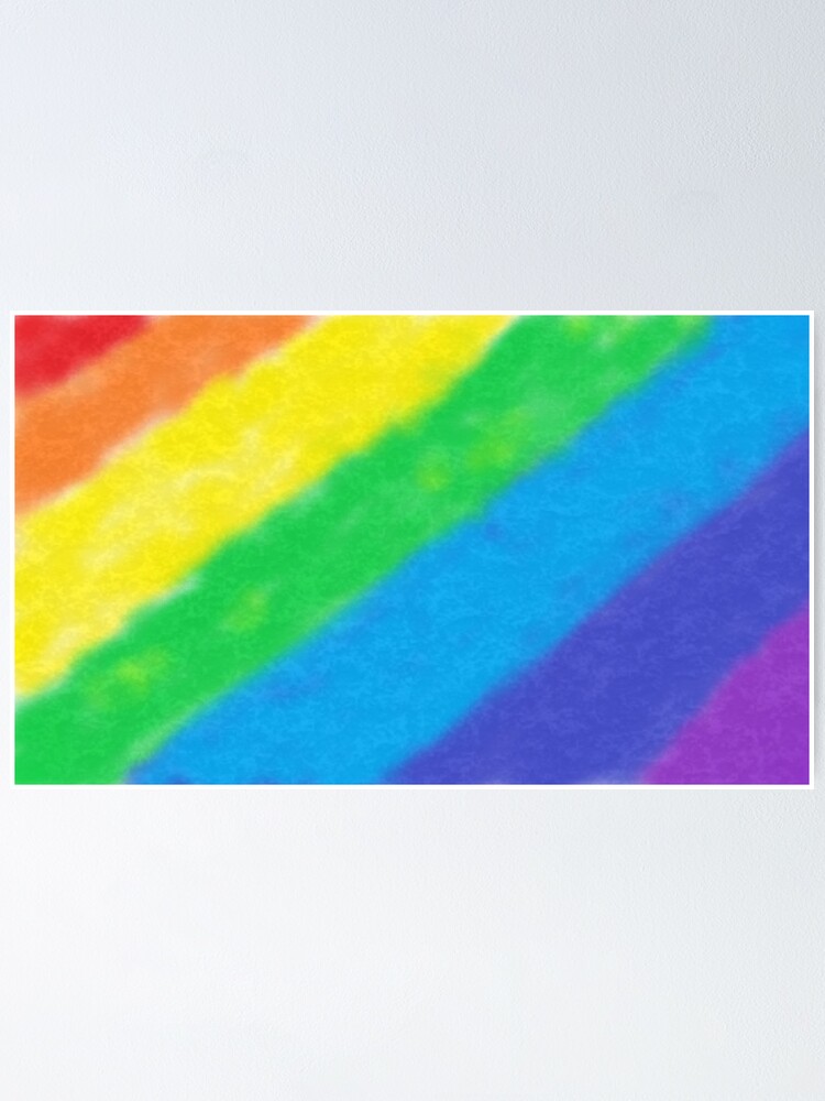 "Diagonal Rainbow- Pride Flage Design" Poster for Sale by megangates16 ...