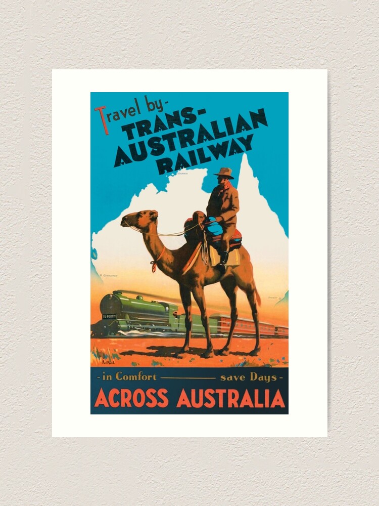 "Travel by trans-Australian Railway, Advertisement Poster by ...