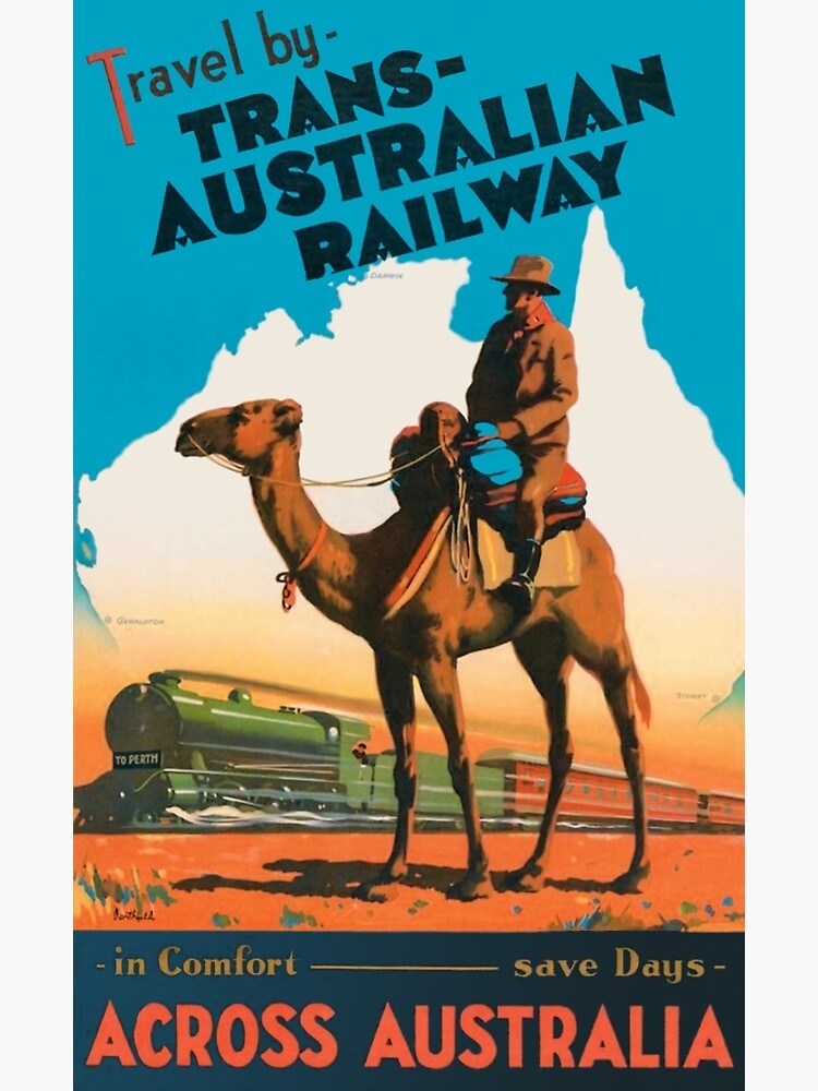 "Travel by trans-Australian Railway, Advertisement Poster by ...