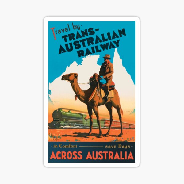 "Travel by trans-Australian Railway, Advertisement Poster by ...