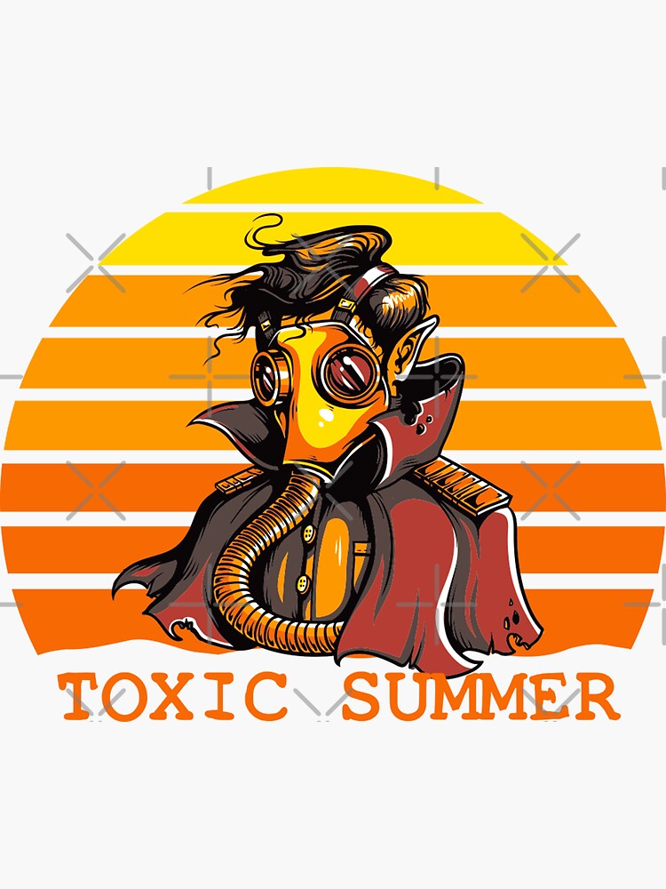 "Toxic summer log mask" Sticker for Sale by Luffy9 | Redbubble