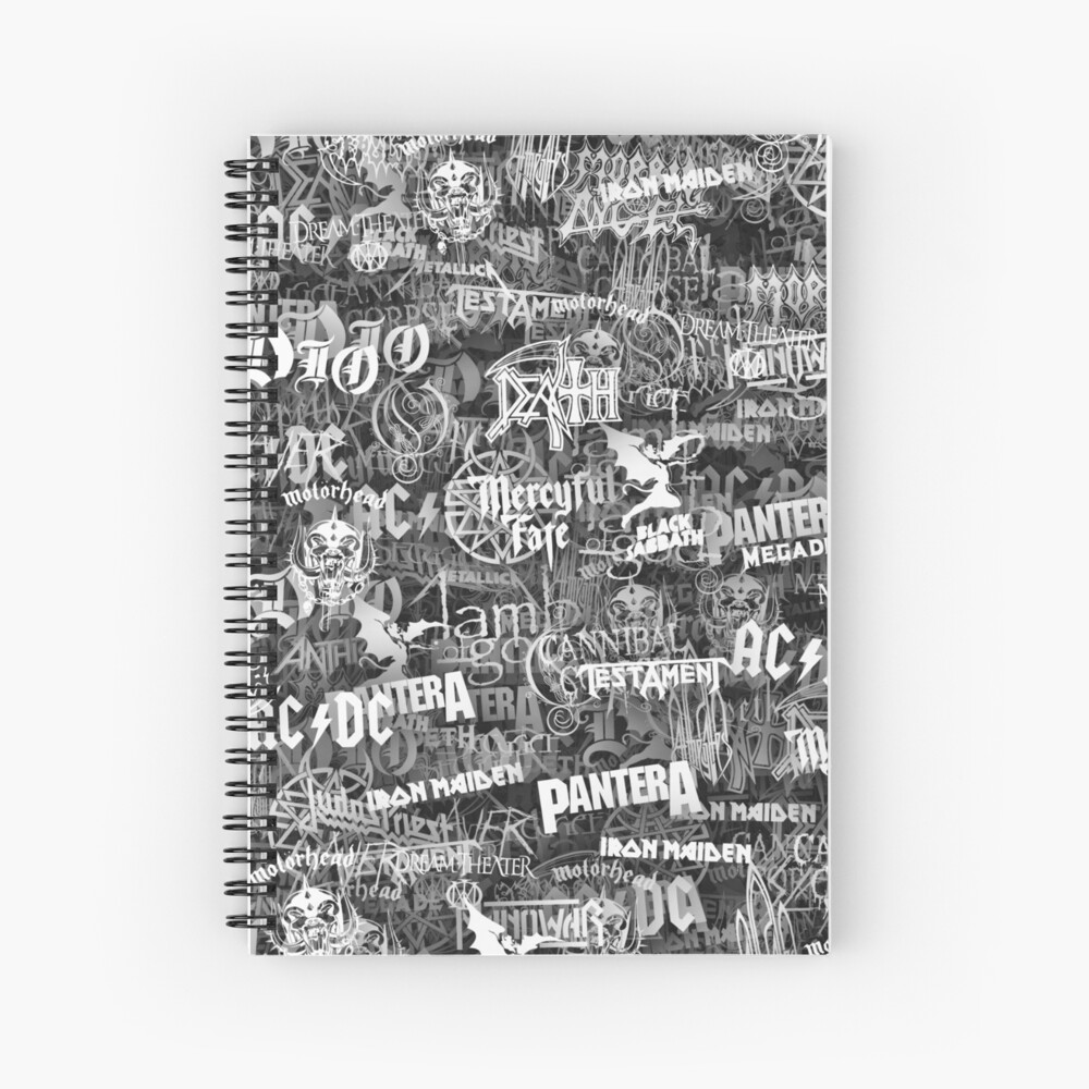 "Heavy metal bands" Spiral Notebook for Sale by dima-v | Redbubble