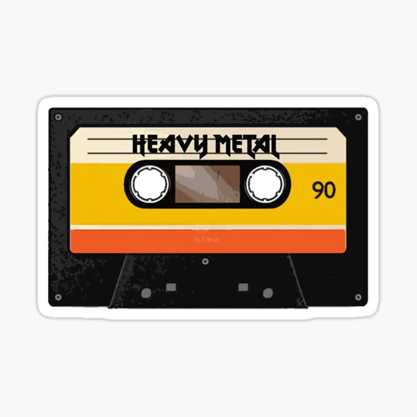 "Heavy metal cassette 80s" Sticker for Sale by MetalSatyrShop | Redbubble