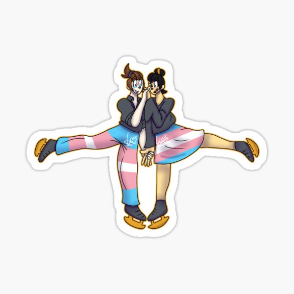 "Transgender figure skaters " Sticker for Sale by Karma-woods-art ...
