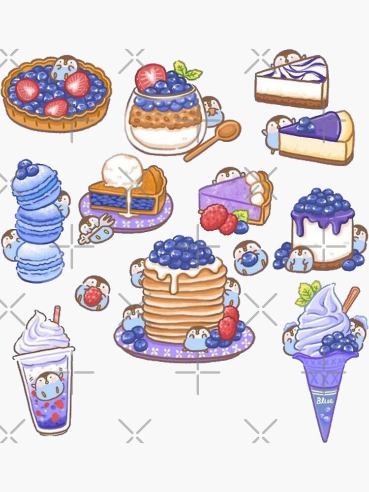 "Blueberry cupcakes muffin " Sticker for Sale by SpecArt | Redbubble