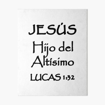 Lámina rígida «Lucas 1:32 Jesús Hijo del Altísimo Versículo de la ...