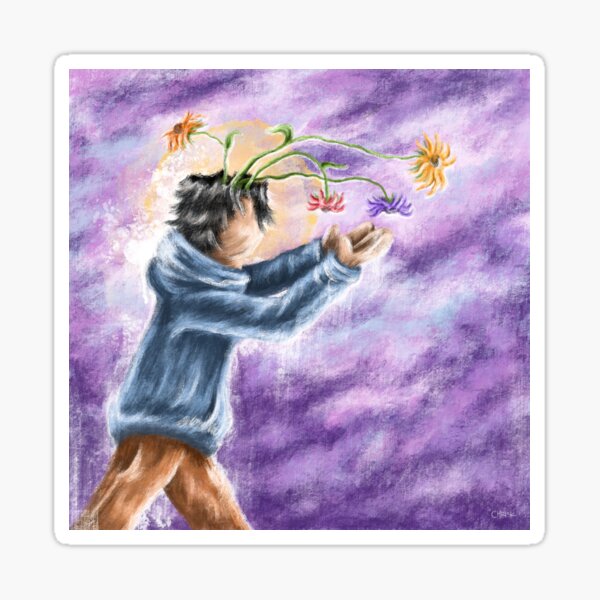 "grow from the inside out" Sticker for Sale by chriskcreates | Redbubble