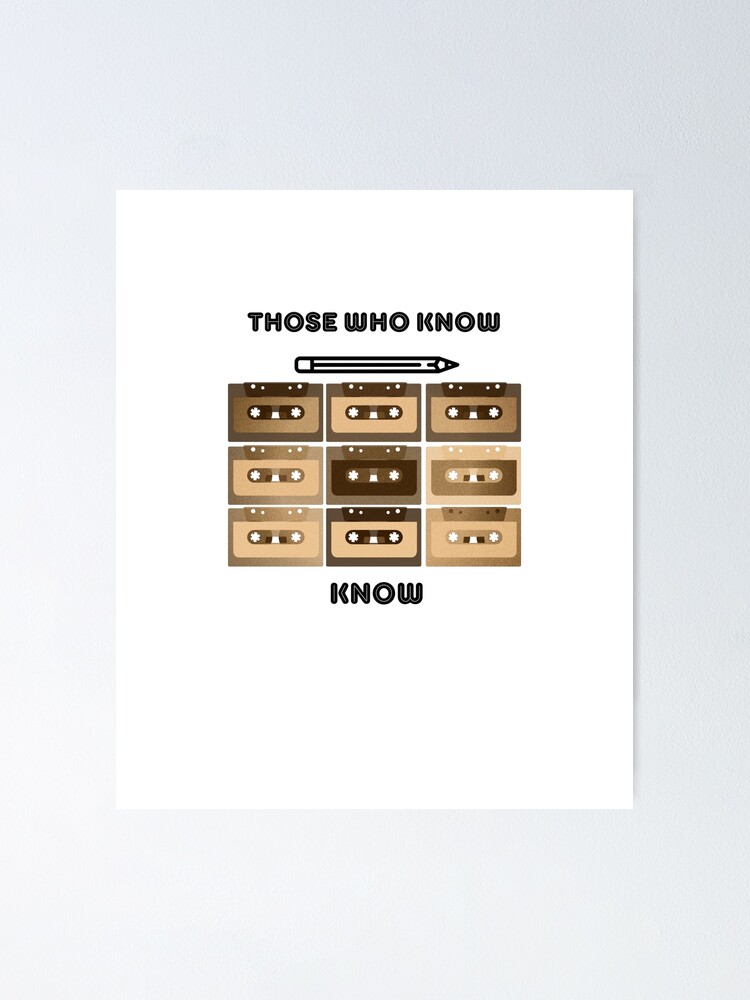 " Music Those who know, Know - 80s Retro Tape Cassette" Poster for Sale ...