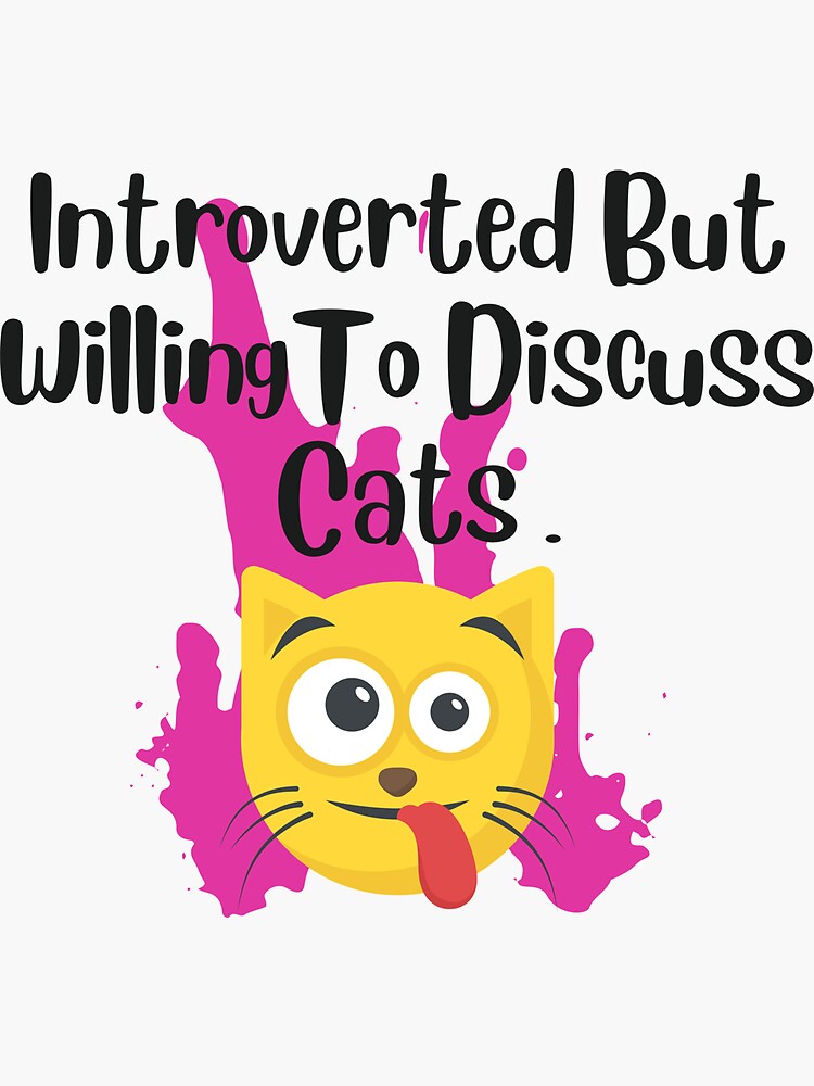 "cat quotes " Sticker for Sale by Love-Ra | Redbubble