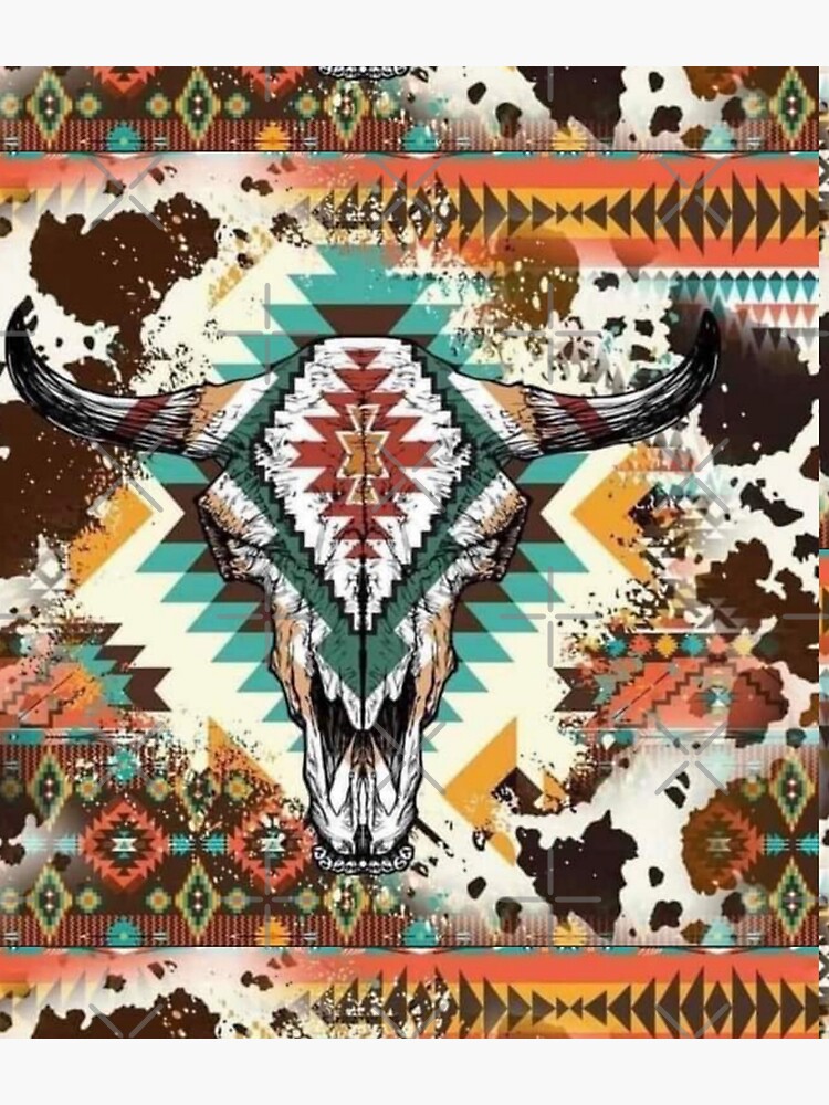 Aztec Cow Print Bull Skull Backpack sold by Mandlenkosi | SKU 24007113 ...
