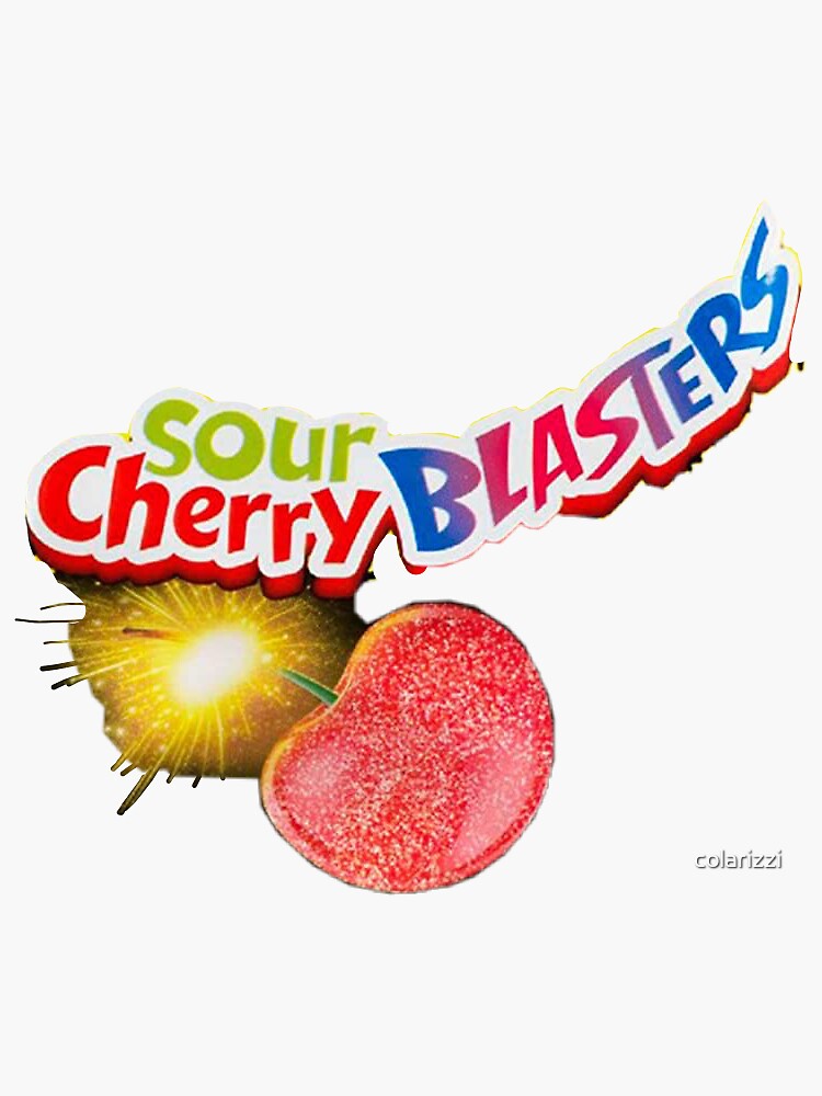 "sour cherry blasters!" Sticker for Sale by colarizzi | Redbubble