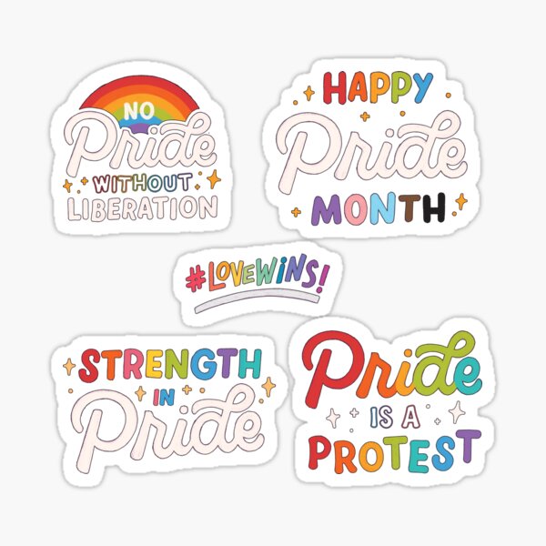 "Pride month, pride allyship sticker pack" Sticker by artjustforu ...