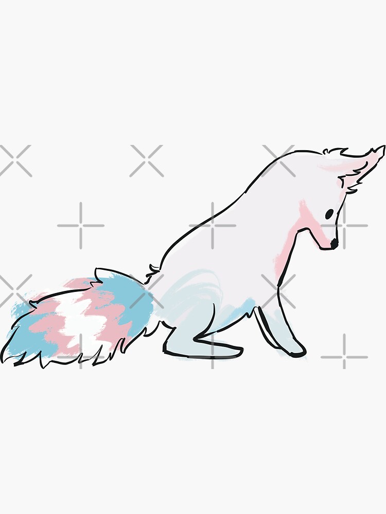 "trans fox | subtle pride flag" Sticker for Sale by sunfloras | Redbubble