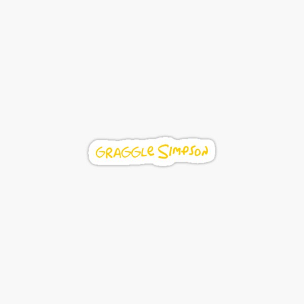 "Graggle Simpson aka Gumbly" Sticker by RBFox | Redbubble