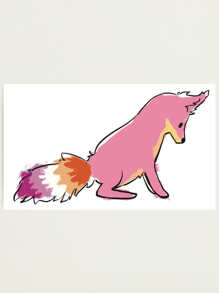 "lesbian fox | subtle pride flag" Photographic Print for Sale by ...