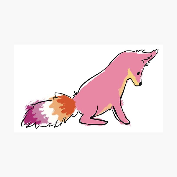 "lesbian fox | subtle pride flag" Photographic Print for Sale by ...