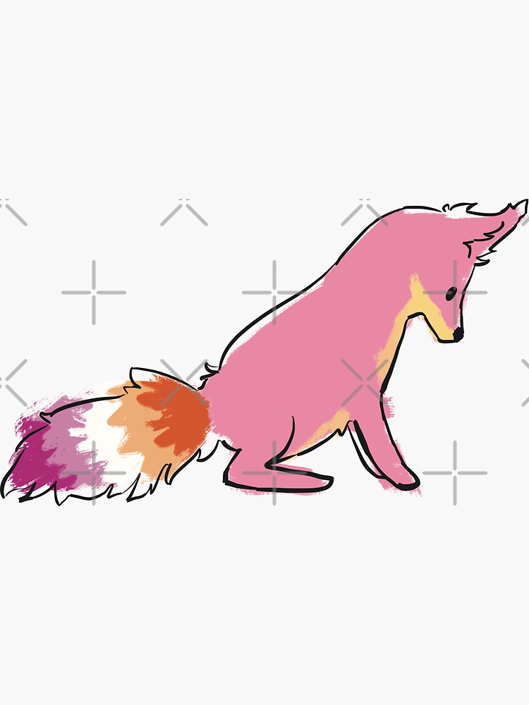 "lesbian fox | subtle pride flag" Sticker for Sale by sunfloras | Redbubble