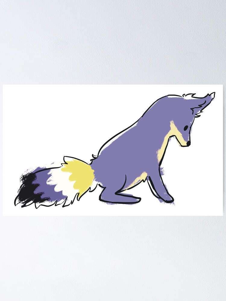 "nonbinary fox | subtle pride flag" Poster for Sale by sunfloras ...