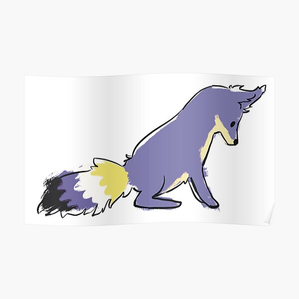 "nonbinary fox | subtle pride flag" Poster for Sale by sunfloras ...