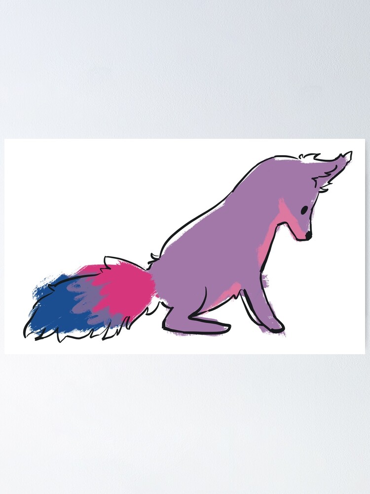 "bi fox | subtle pride flag" Poster for Sale by sunfloras | Redbubble