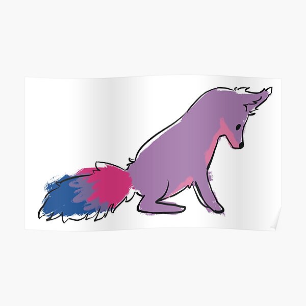 "bi fox | subtle pride flag" Poster for Sale by sunfloras | Redbubble