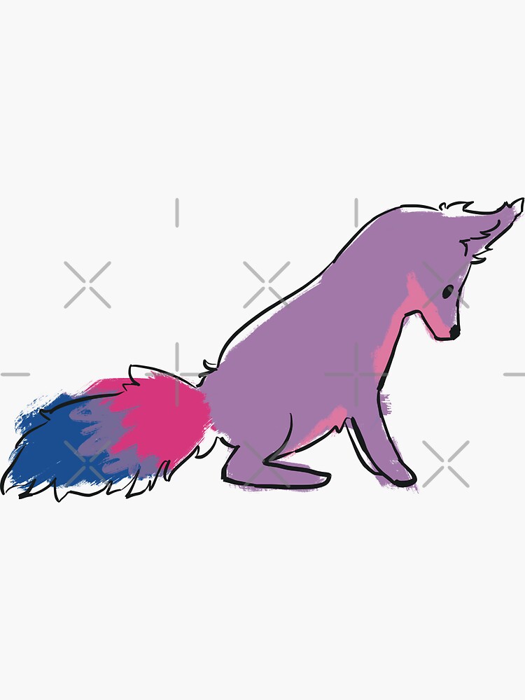 "bi fox | subtle pride flag" Sticker for Sale by sunfloras | Redbubble