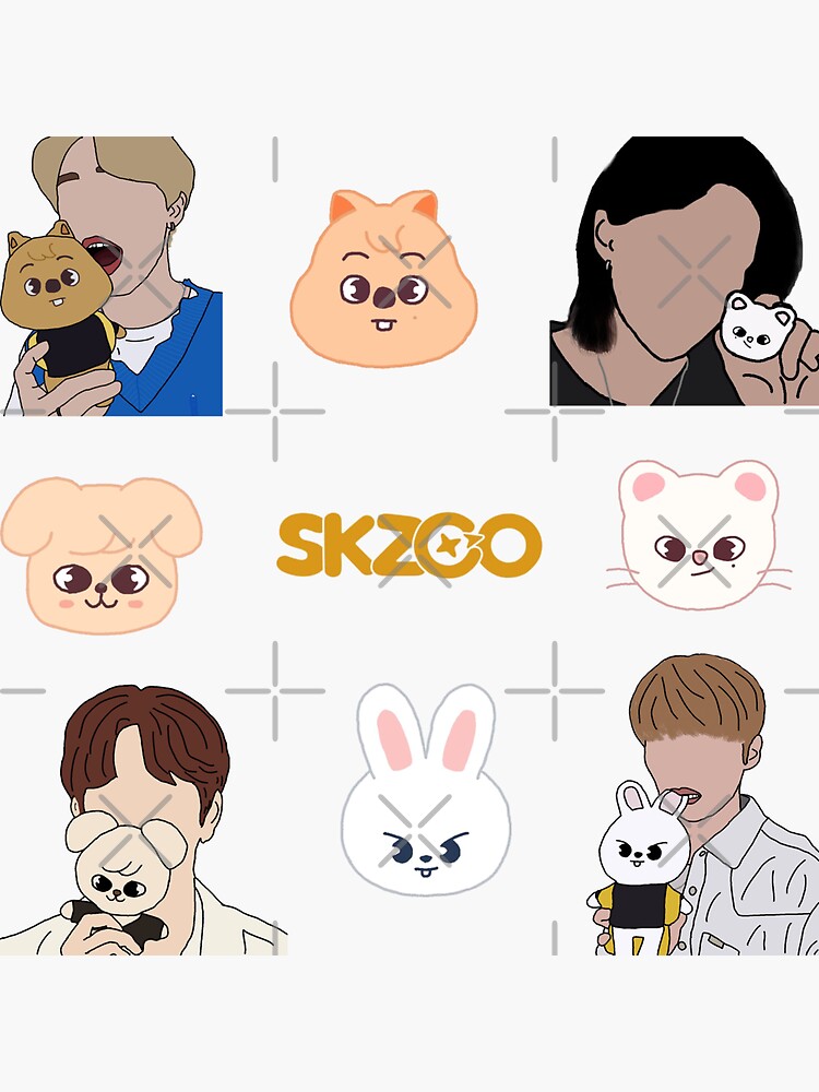 "SKZ and SKZOO Pack" Sticker for Sale by Tinyheartist | Redbubble