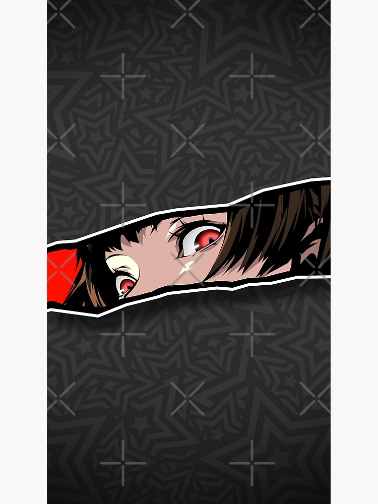 "Makoto Niijima Battle Cut In Against Grey Star Background" Poster for ...