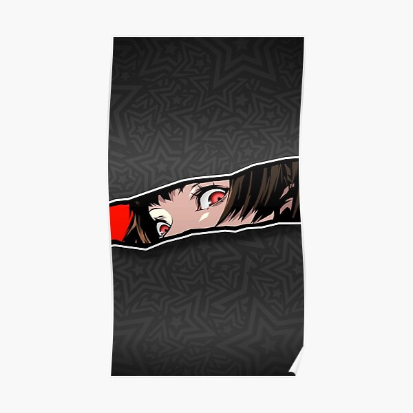 "Makoto Niijima Battle Cut In Against Grey Star Background" Poster for ...