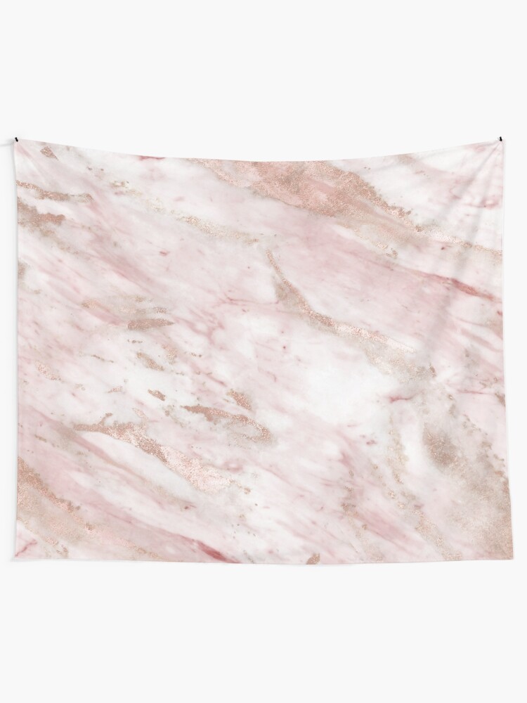 "Pink marble - rose gold accents" Tapestry for Sale by marbleco | Redbubble
