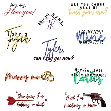 "tarlos quotes sticker pack" Sticker for Sale by Misbah09 | Redbubble