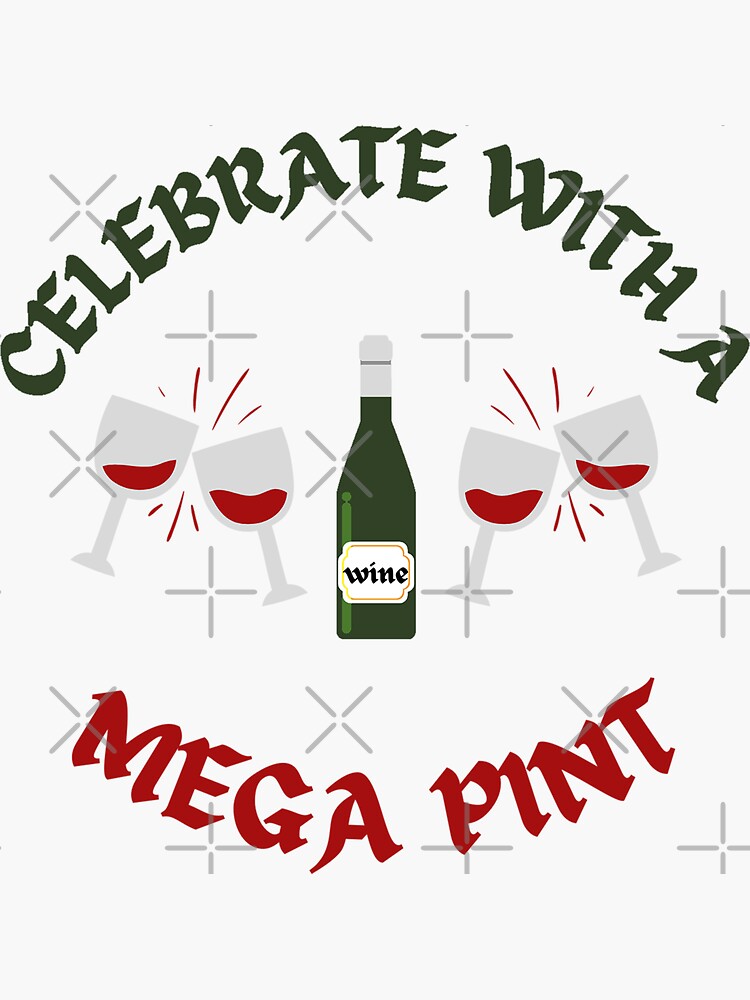 "Mega Pint Celebration" Sticker for Sale by MadPrintsDesign | Redbubble