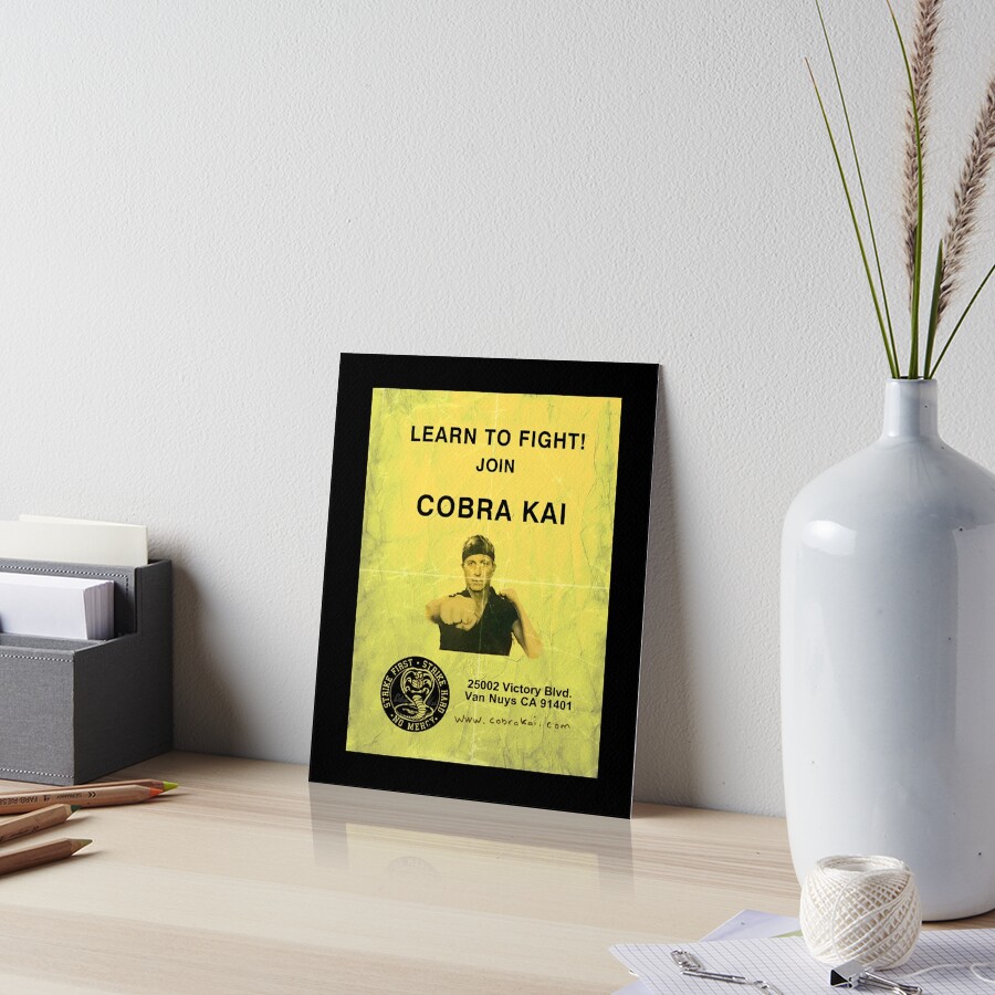 "Learn To Fight Flyer Cobra Kai" Poster for Sale by alhern67 | Redbubble