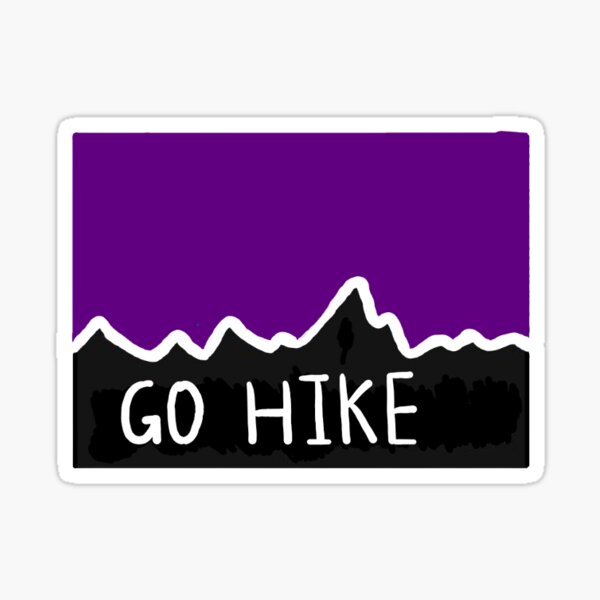 "go hike :) " Sticker for Sale by mgb31 | Redbubble