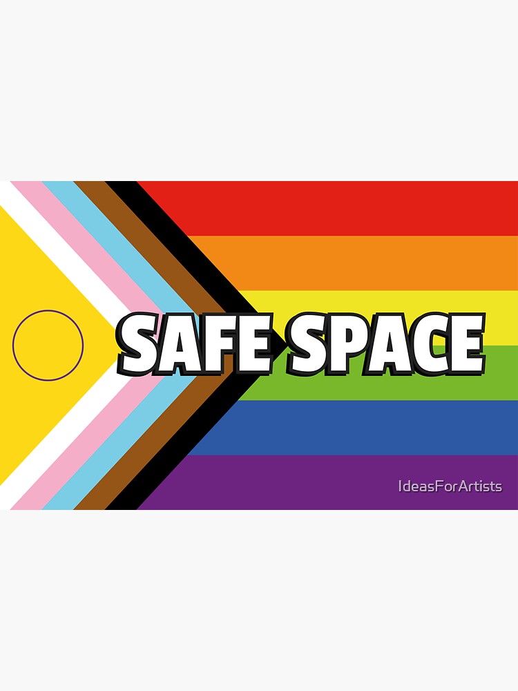"Inclusive Pride Progress Flag SAFE SPACE" Sticker for Sale by ...